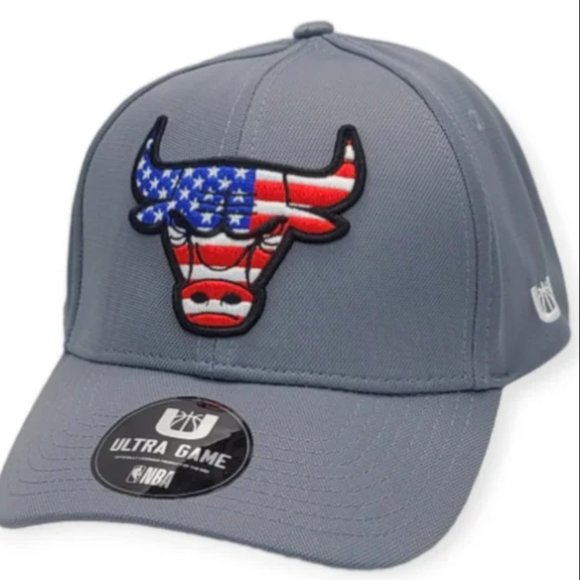 NBA | Accessories | Chicago Bulls Ultra Game Nba Usa Logo Fitted Hat ...